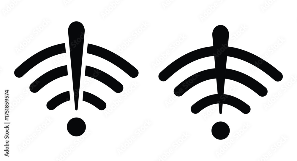 Wi-Fi and Wireless Network Icon Set – 25 Vector Symbols for Internet ...