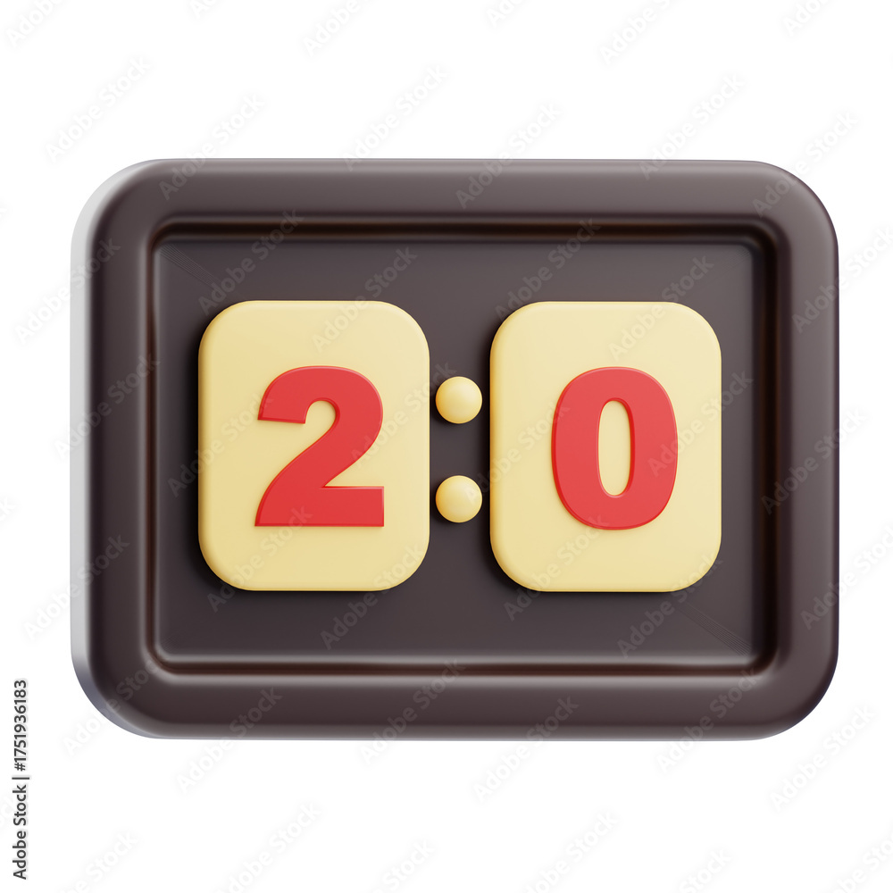 Ilustración de Stock Digital Scoreboard Displaying Two Zero Score With ...