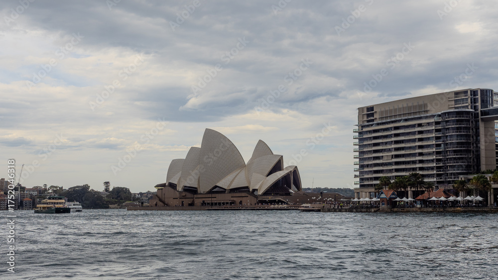 11 October 2025 Opera House Circular Quay at Sydney Harbour on a spring ...