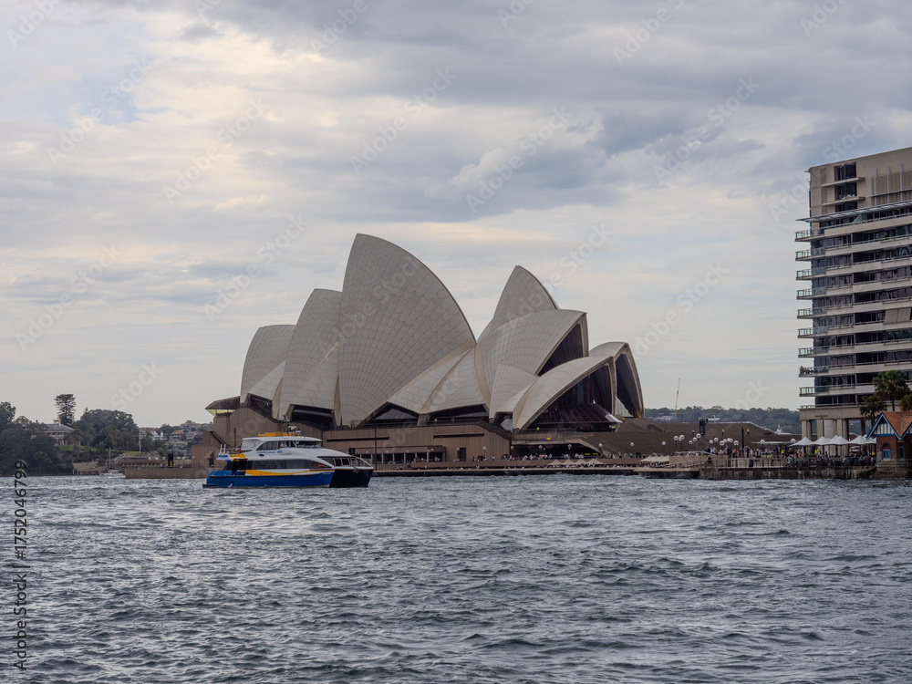 11 October 2025 Opera House Circular Quay at Sydney Harbour on a spring ...