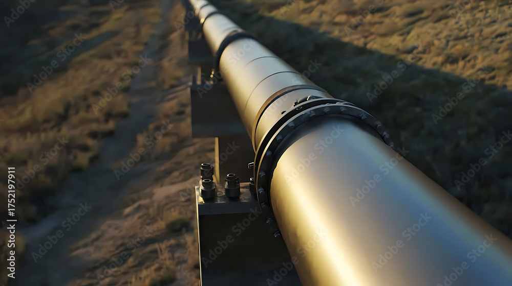 Elevated industrial pipeline for transporting materials across ...