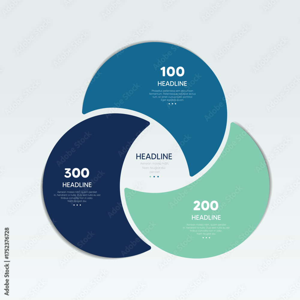 Plan do check diagram, a three stage diagram, circle infographic. Stock ...