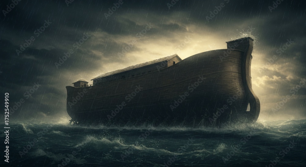 Noah’s Ark Bible Story Illustration – The Great Flood & God's Covenant ...