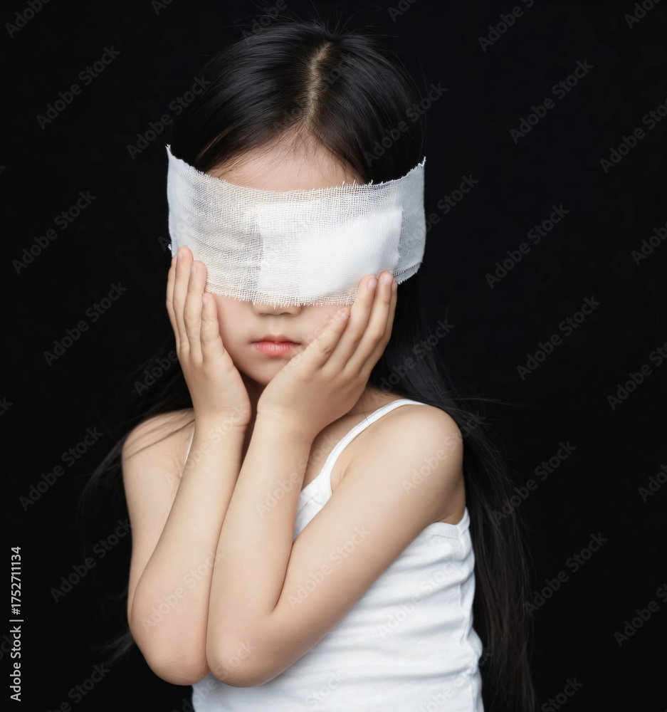 Woman covered in bruises. Bandages. Medical treatment. Domestic ...
