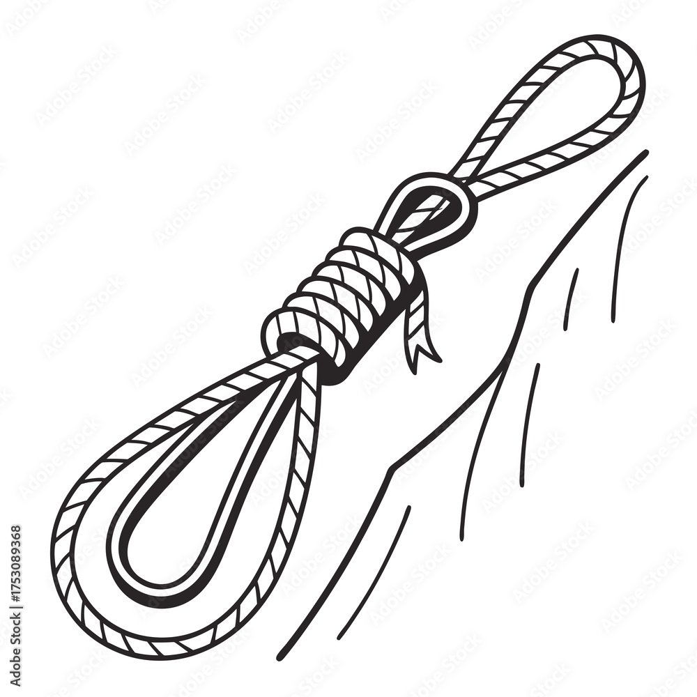 Image vectorielle Stock Rope with Noose Knot Illustration Keywords ...