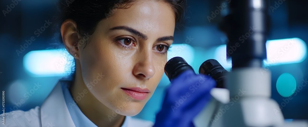 The scientist peers into a microscope like a detective hunting clues in ...