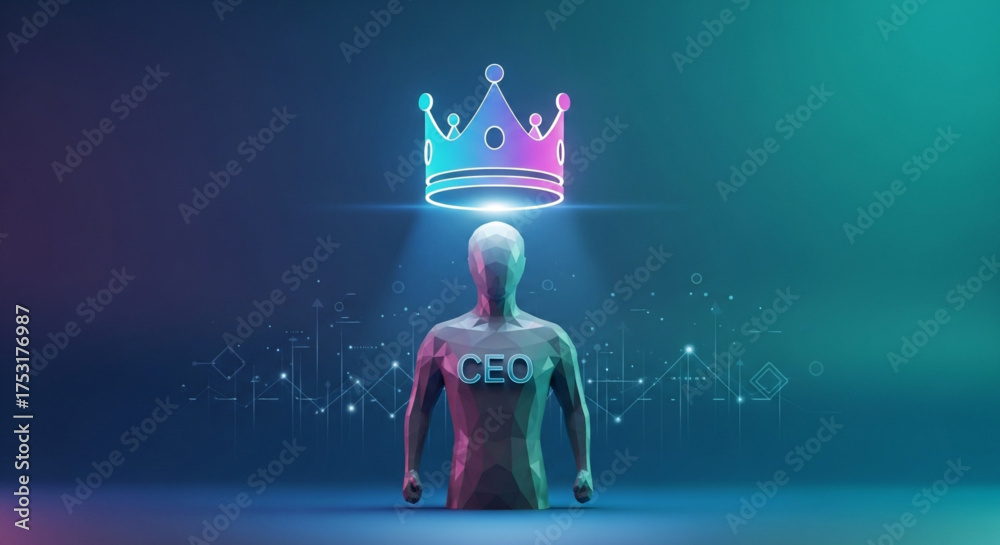 Chief executive officer ceo leadership concept with crown and ...