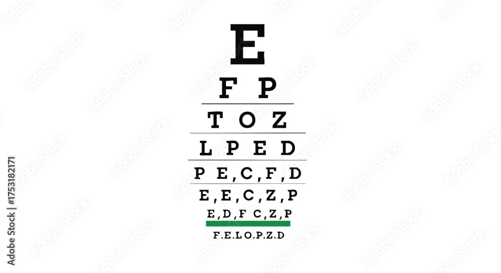Image vectorielle Stock Classic eye examination chart for vision ...