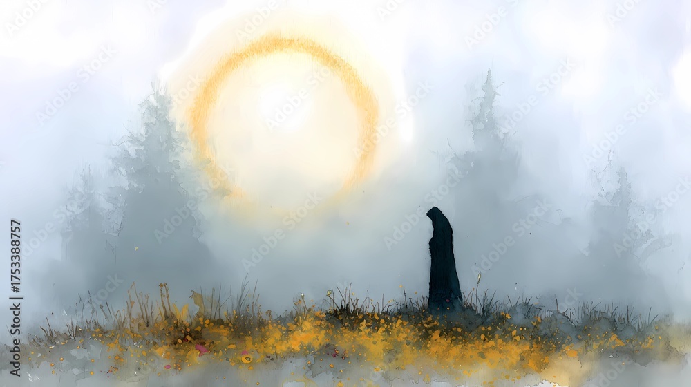 A haunting Slavic nun stands in silence, her presence bridging faith ...