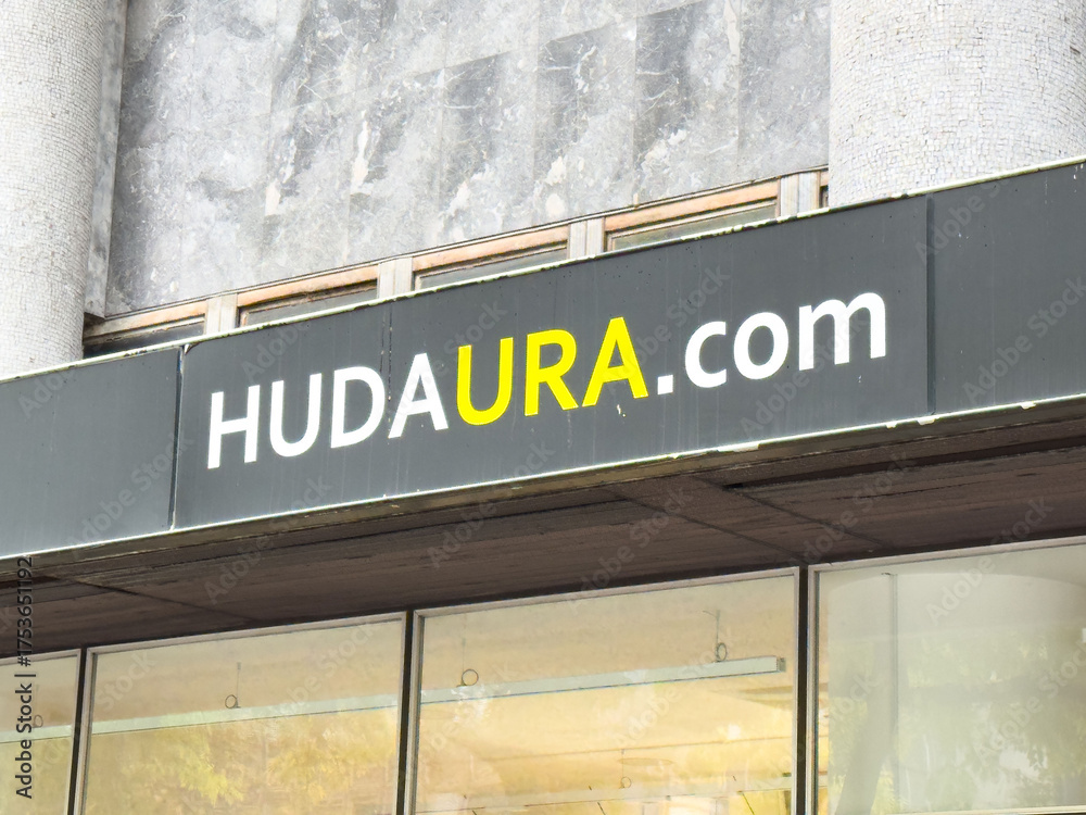 Ljubljana, Slovenia - October 10, 2025: HUDAURA.com storefront sign ...