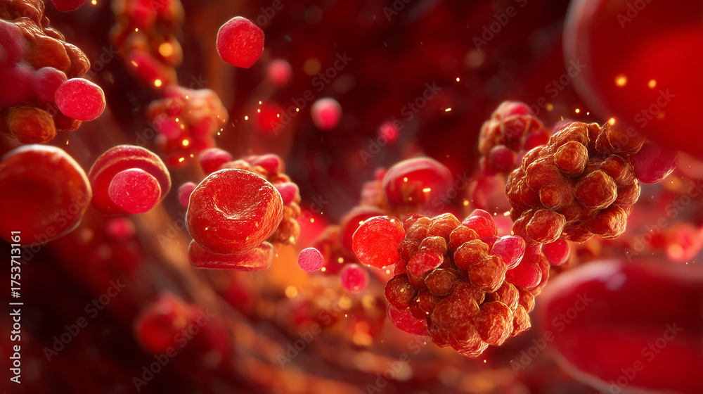 Red Blood Cells Aggregation Under Microscope, High Fibrinogen Level and ...