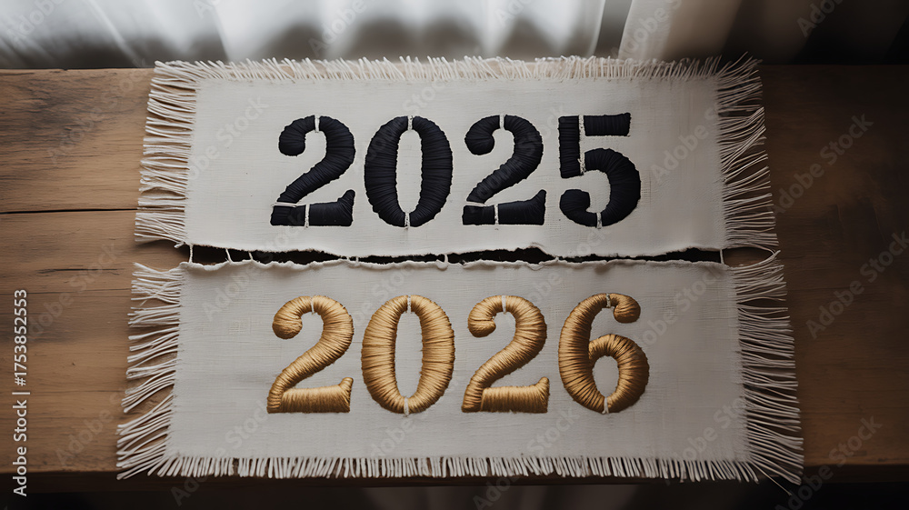 Foto de Stock Year transition concept from 2025 to 2026 new year ...