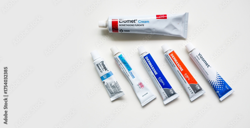 Singapore 2025 Oct13. Common creams, topical corticosteroids in various ...