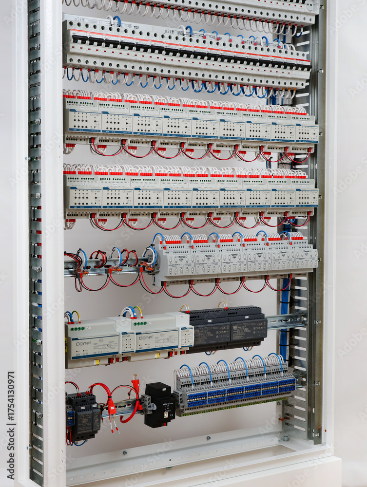 Distribution electrical panel for a private residence. ABB protection ...