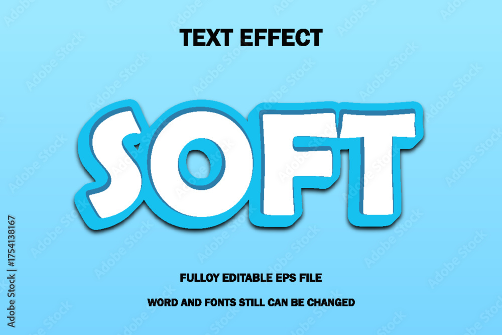 soft editable 3d style text effect. Text can be changed in "Graphic ...
