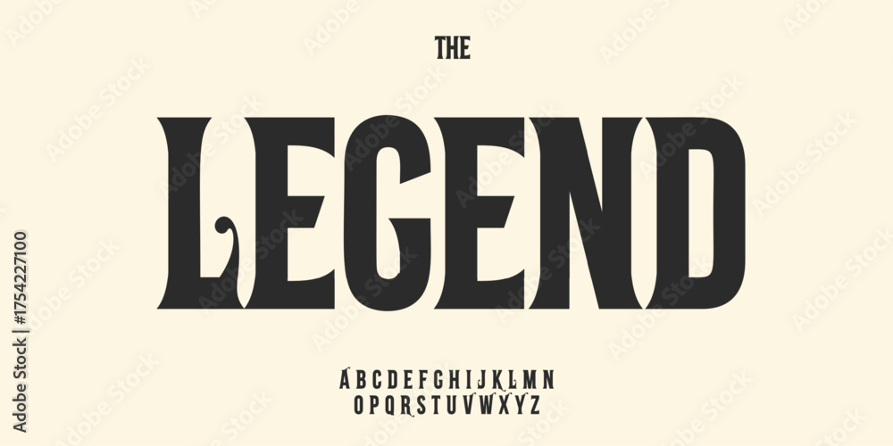 Vintage elegant serif alphabet, bold dramatic letters, retro fairy tale ...