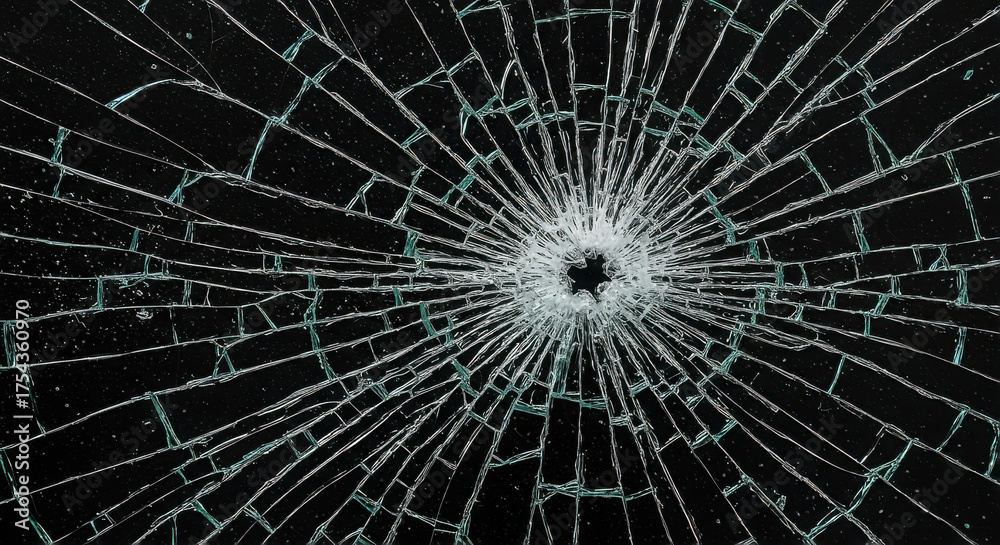 Shattered Glass A Dramatic Visual Depiction of a Cracked Surface with ...