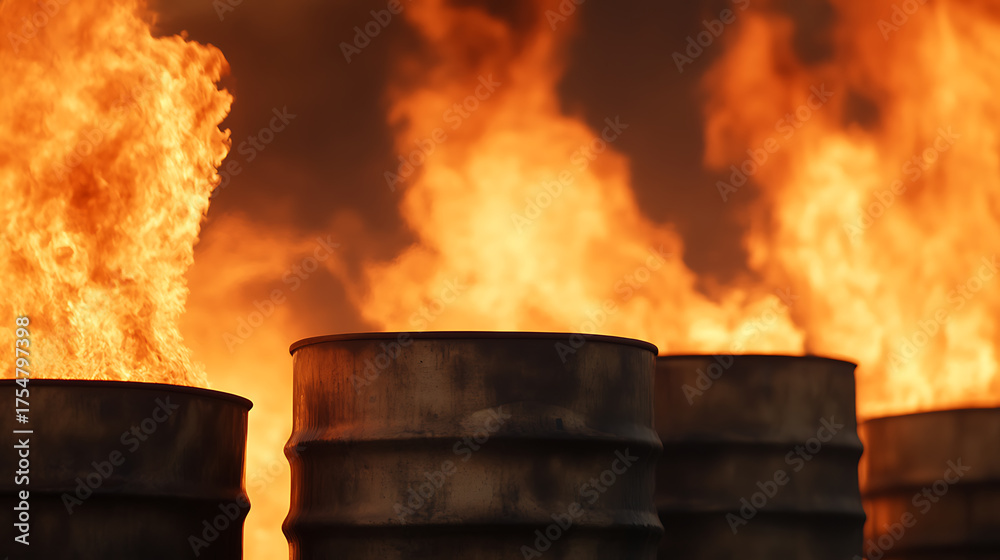Burning barrels of a mysterious substance. Explosions and fires in ...
