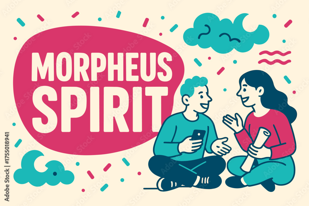 Morpheus Spirit Banner. Morpheus Spirit banner, flat vector ...