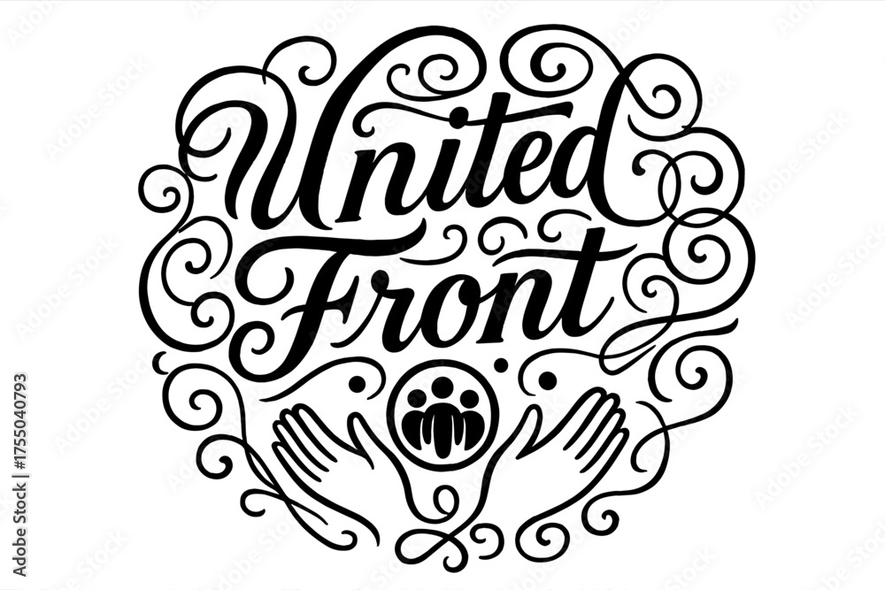 United Front Flourish. Flourish Lettering: "United Front" ? elegant ...