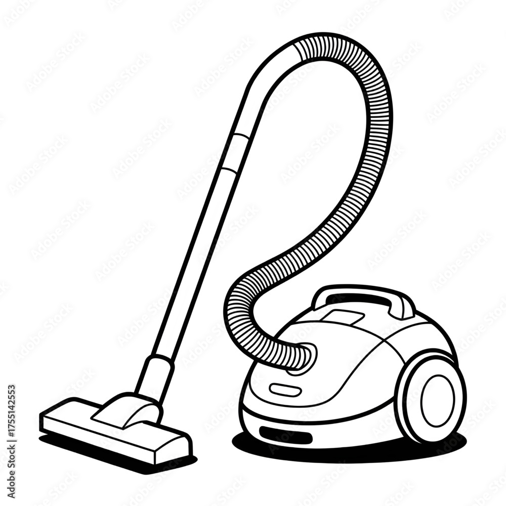 vacuum cleaner coloring page line art Stock Vector | Adobe Stock