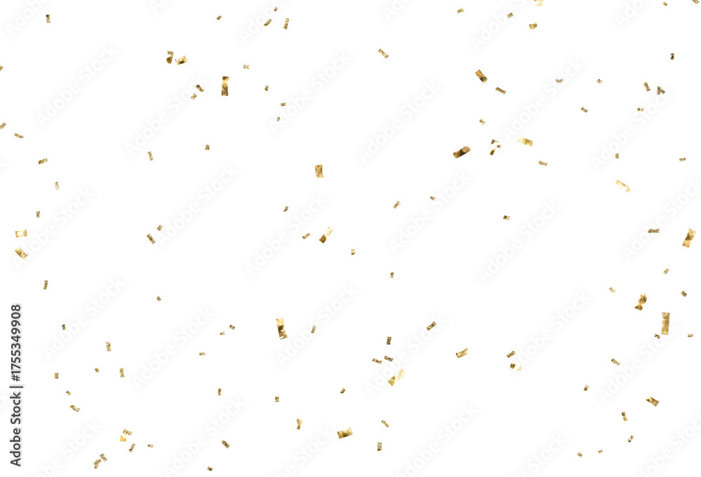 Shimmering gold confetti falling, perfect for celebrations, New Year's ...