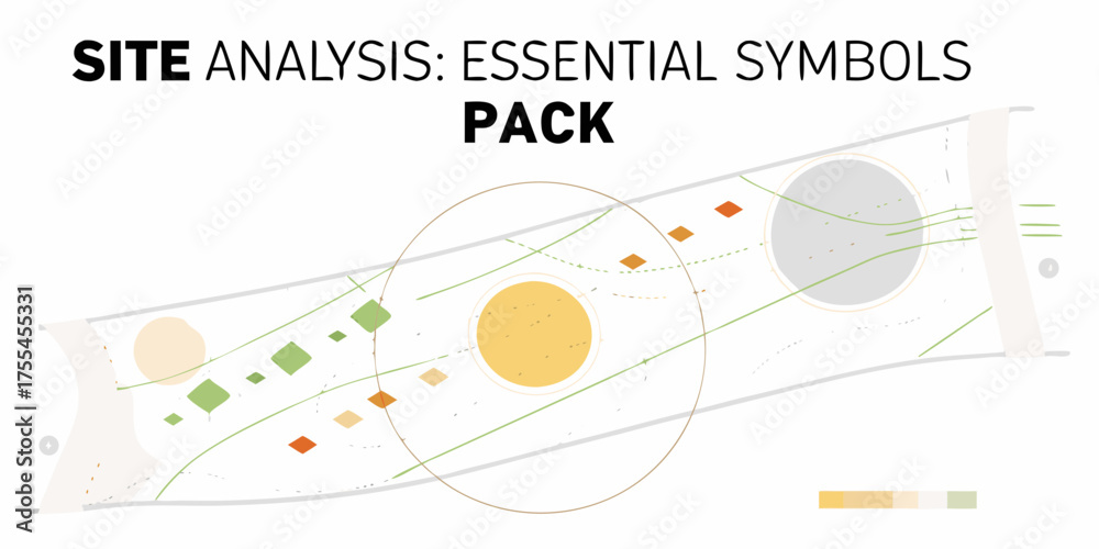 Vektor Site analysis essential symbols pack for architectural and urban ...