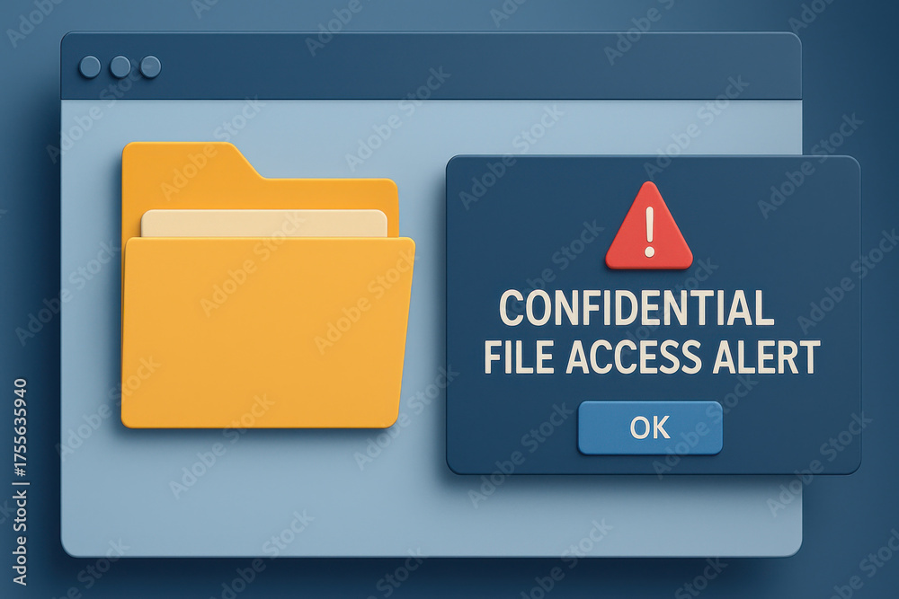 Concerning digital interface popup shows cyber security alert for ...
