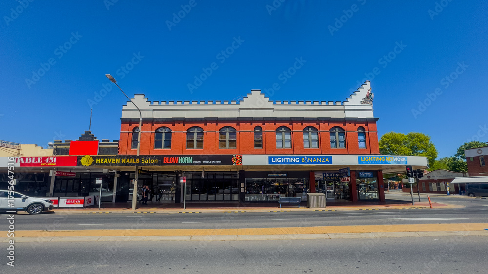 Stock-Foto „15 October 2025 Shopping street historical Buildings on ...