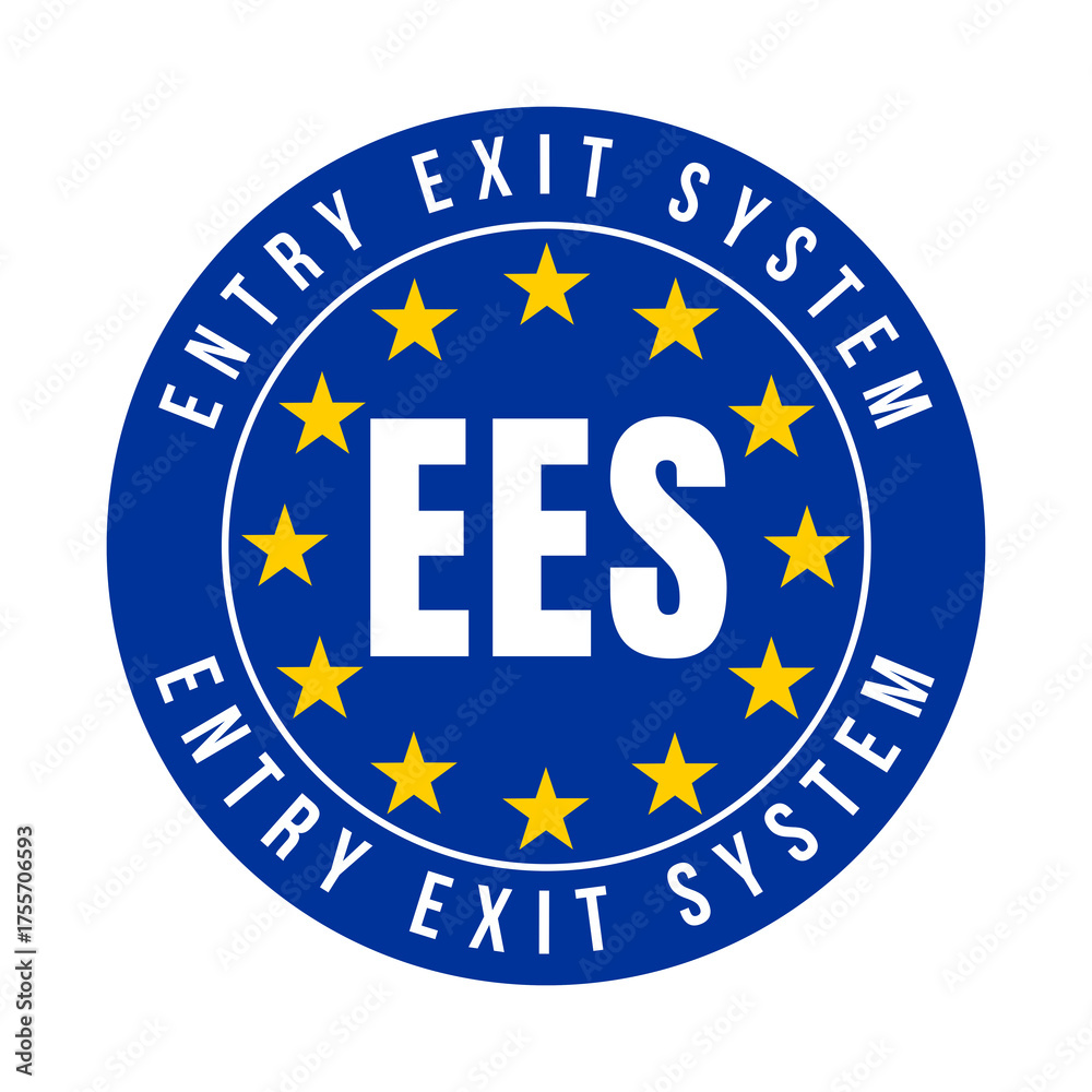 EES entry exit system symbol icon Stock Illustration | Adobe Stock