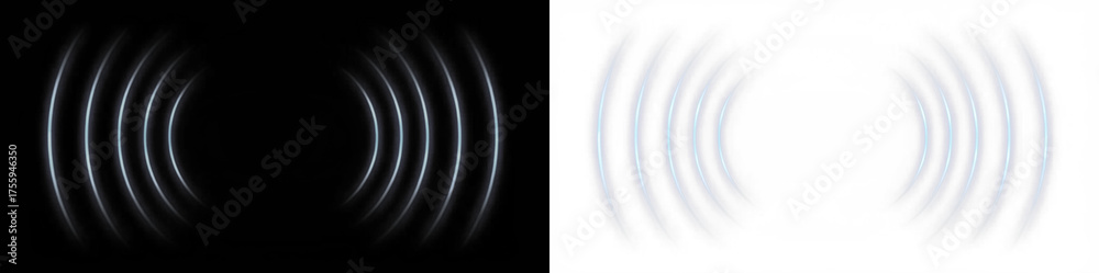 Abstract sound wave overlay illustration with contrasting light and ...