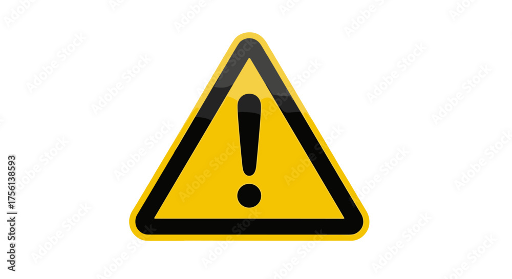 Yellow Triangle Warning Sign Icon Alerting of Potential Danger, Hazard ...
