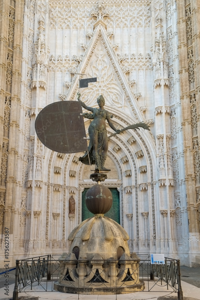 Seville, Spain. Seville Cathedral. Cathedral interior. The cathedral is ...