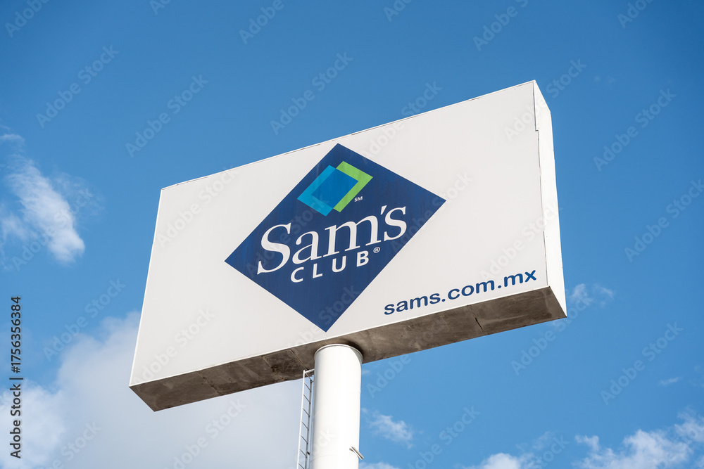 Sam's Club logo, Sams club wholesale superstore facade, Guadalajara ...