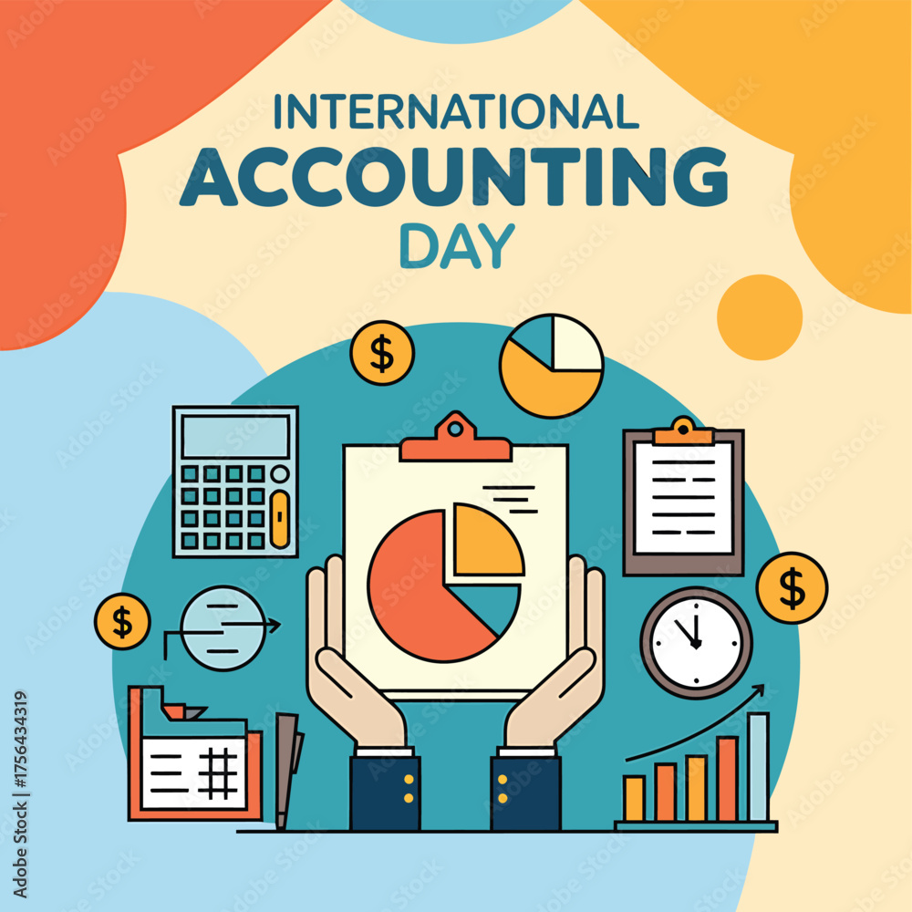 Vector art of international accounting day celebration with financial ...