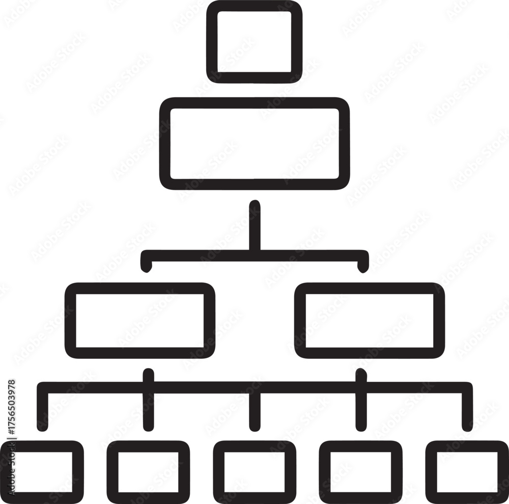 Streamlined organizational chart showcasing company hierarchy, an ...