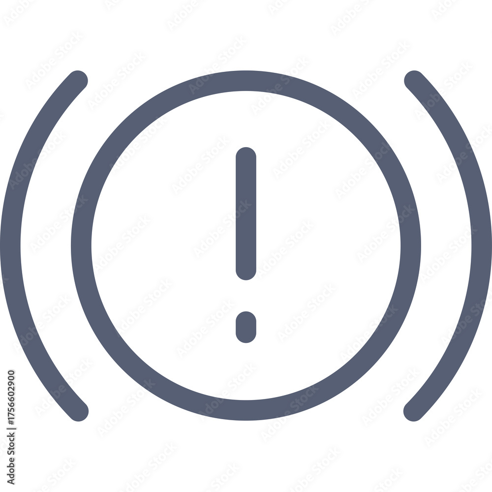 Ilustracja bez tantiem: Graphic Symbol Of Parking Brake Warning Light ...
