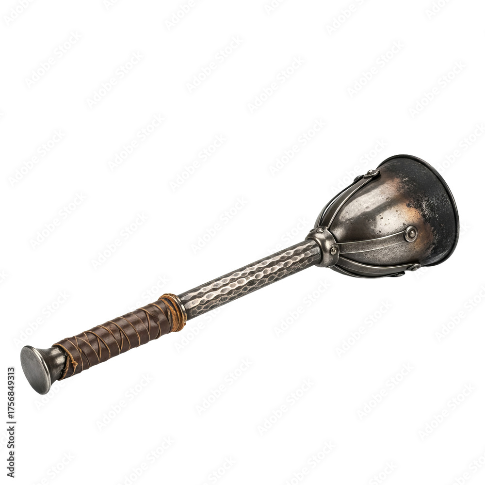 Metal torch with traditional design and photorealistic details placed ...