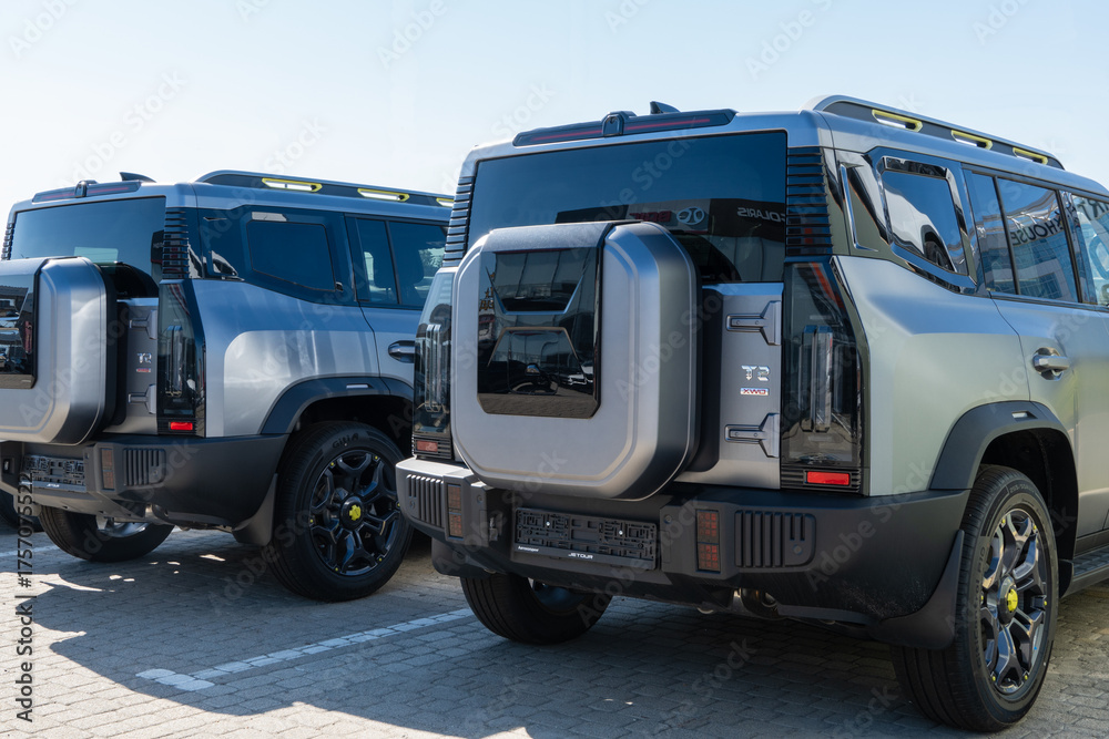 Hyundai dealership is in Adygea. Two robust SUVs Jetour T2 with ...