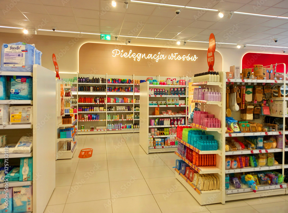 Poznan, Poland - 1 October 2025: Rossmann store in a shopping mall ...
