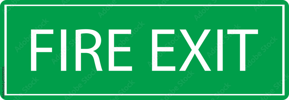 Emergency Exit Icon. Vector illustration of running man and exit door ...