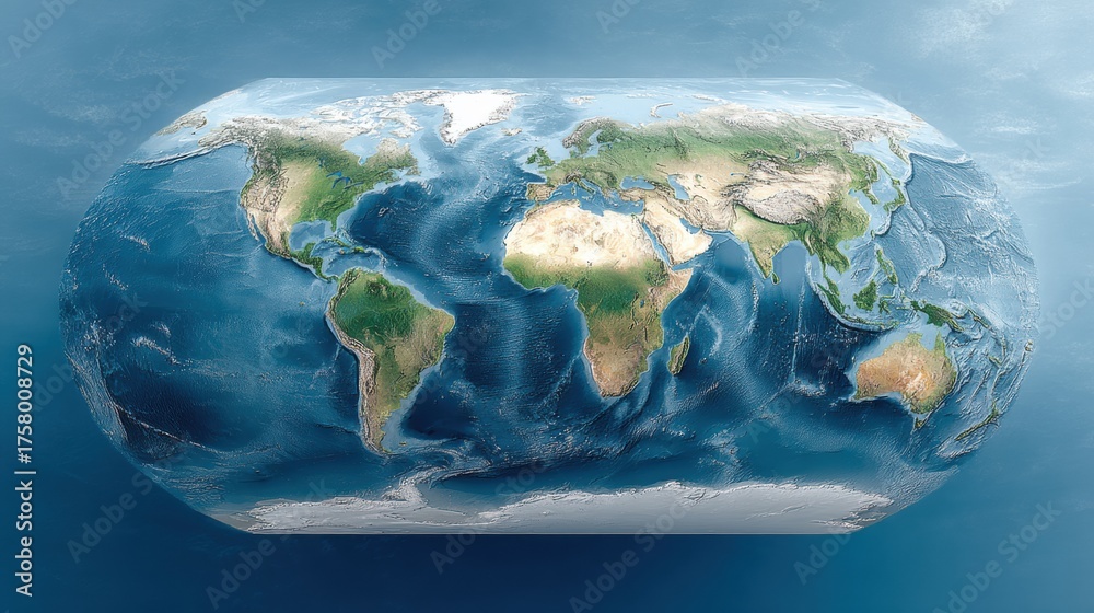 High-Quality Satellite Image of Earth Global View with Accurate ...