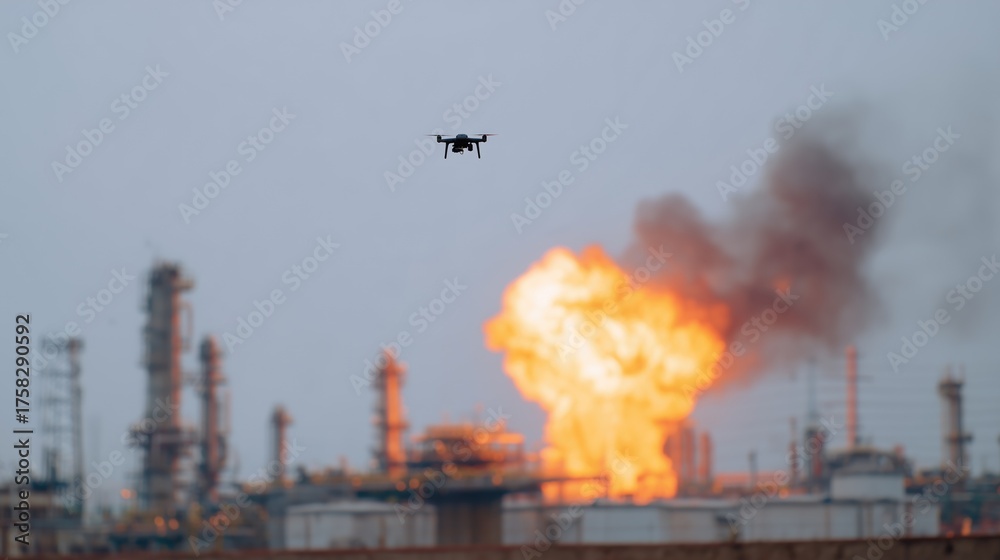 Combat FPV drone just dropped a grenade on oil terminal causing a ...