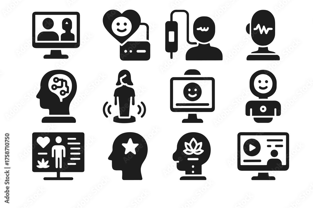 Counseling icon consultation digital vector virtual session automated ...