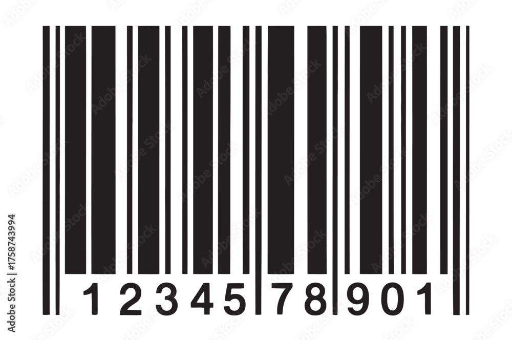 Standard linear barcode graphic for scanning and digital product ...