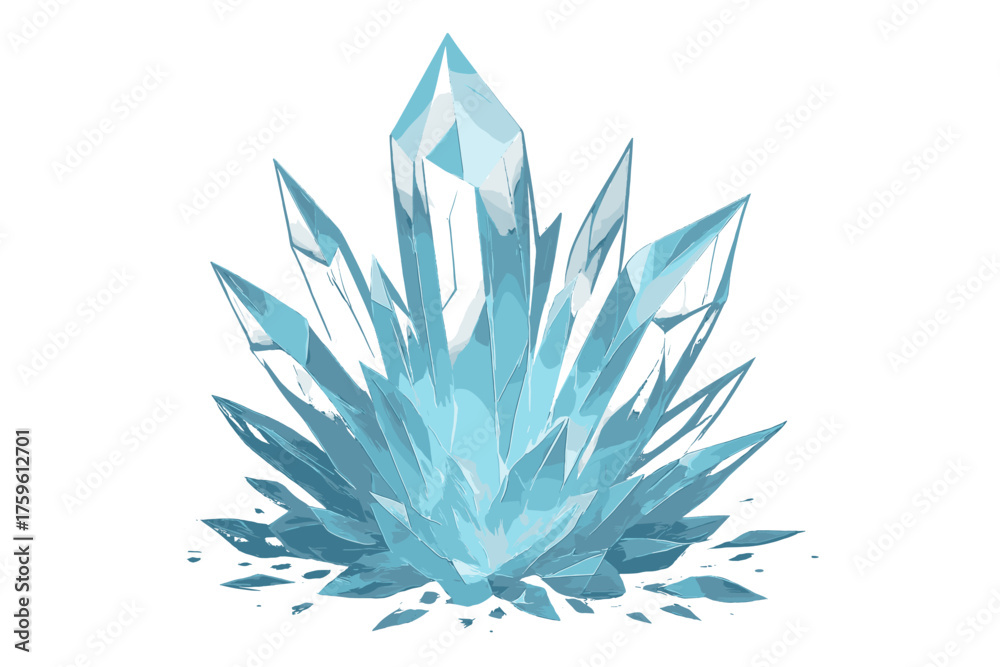 Shard shining fractured points cold luminous crystal shards ...