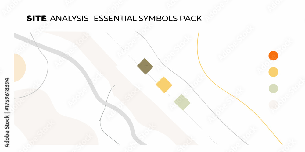 Site analysis essential symbols pack for architectural and urban ...