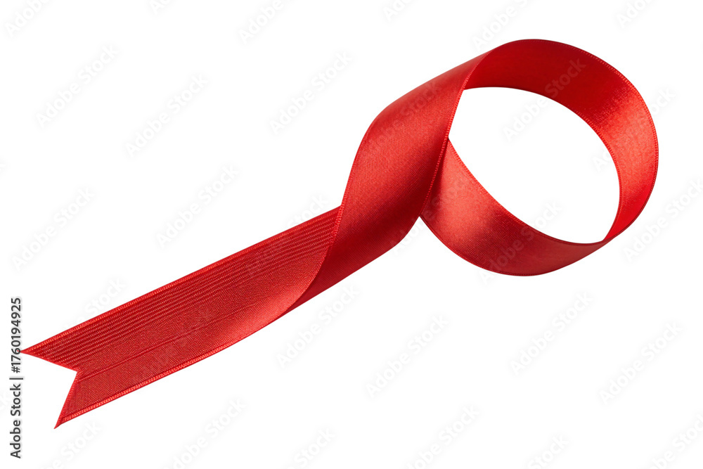 Support the cause with this vibrant red ribbon, a symbol of hope and ...
