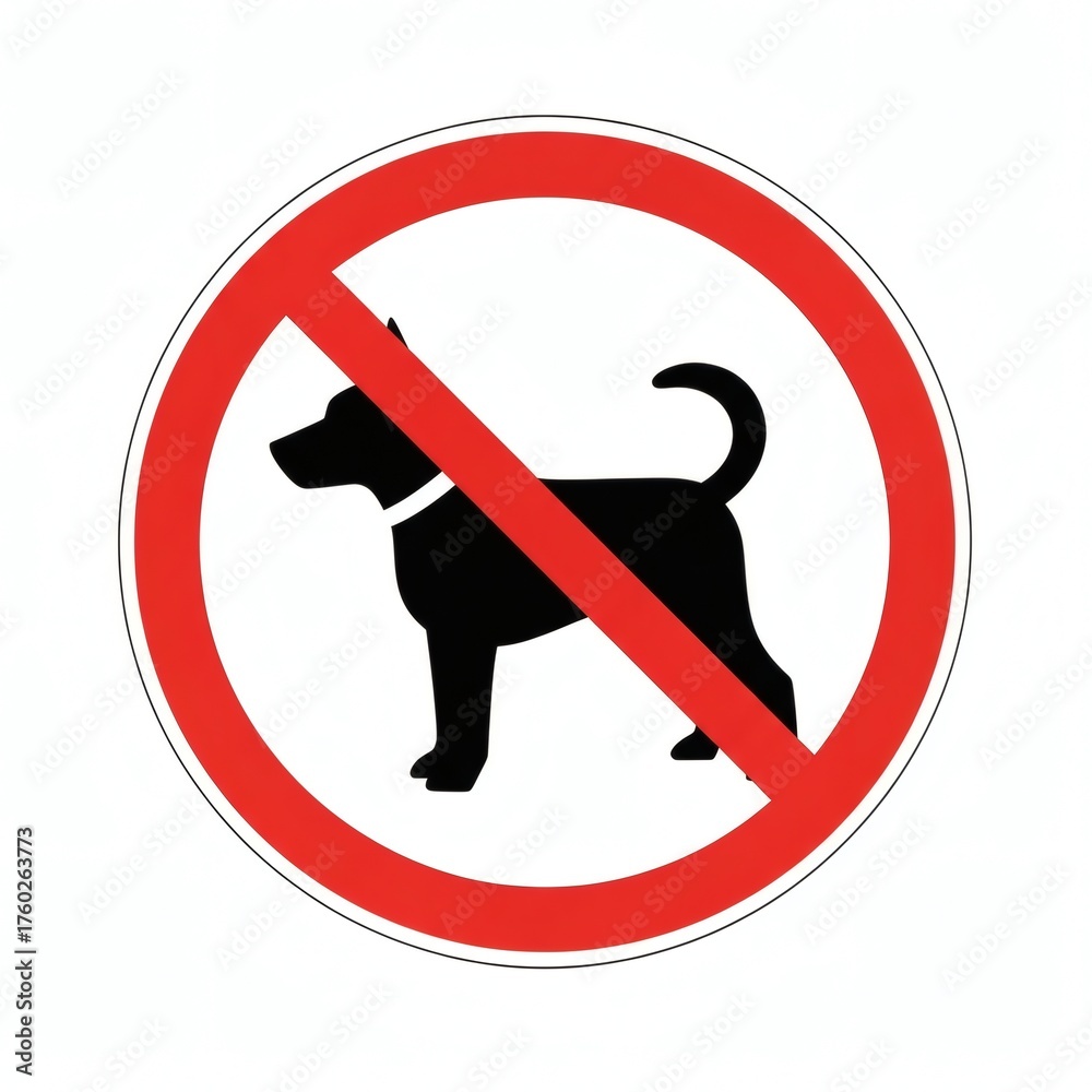No dogs allowed signage for parks or private properties, communicating ...