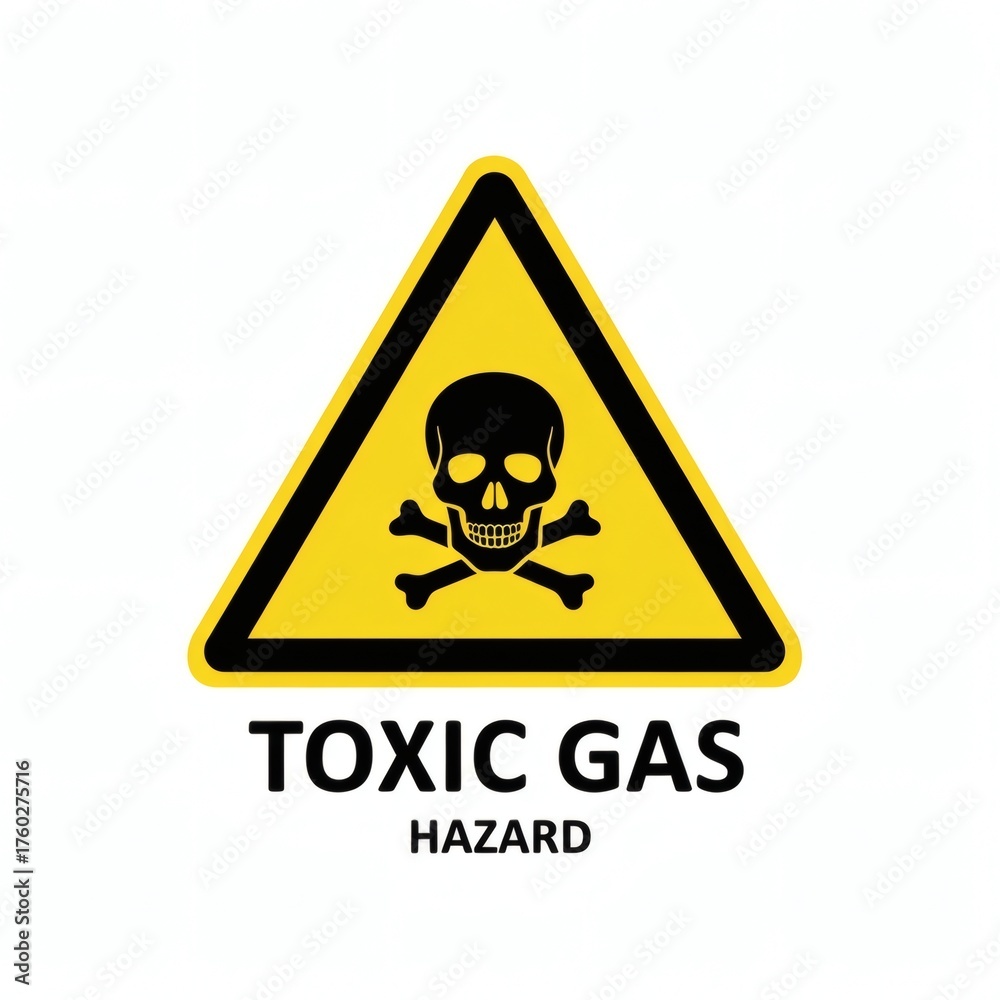 Zdjęcie bez tantiem: Stay safe with this toxic gas hazard warning sign ...